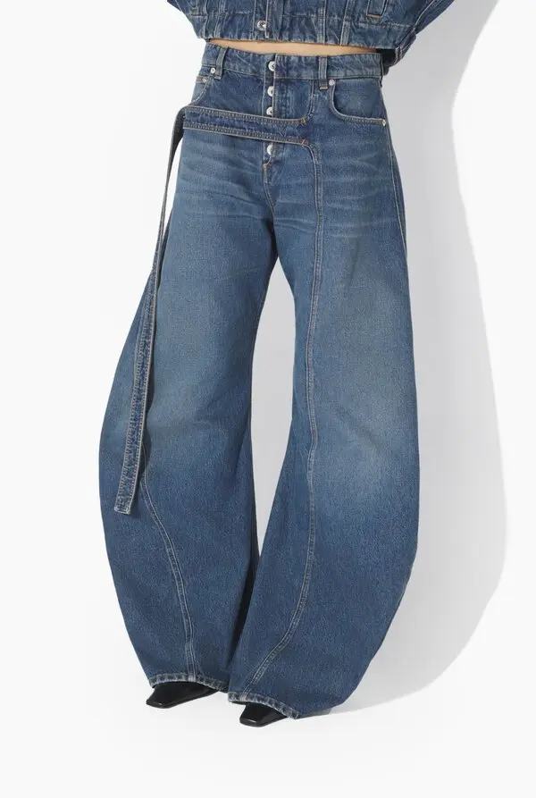 JEAN PAUL GAULTIER Wide-leg Denim Jeans With Belt Loops