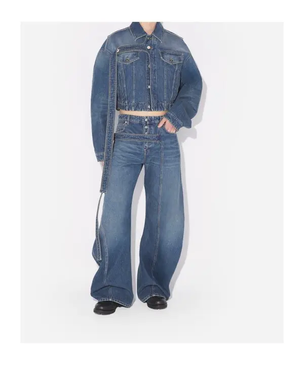 JEAN PAUL GAULTIER Wide-leg Denim Jeans With Belt Loops