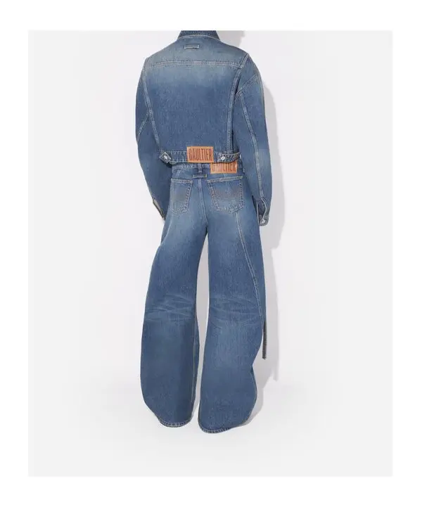 JEAN PAUL GAULTIER Wide-leg Denim Jeans With Belt Loops
