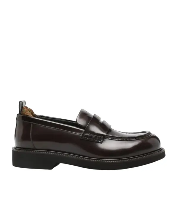 Etro Leather Penny Loafers - Black