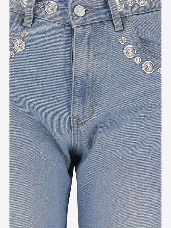 Coperni Embellished Wide-leg Jeans