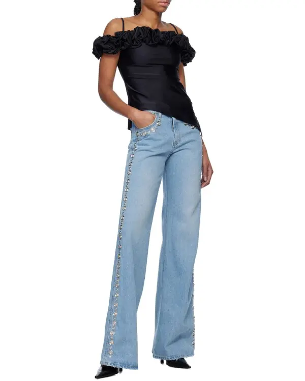 Coperni Embellished Wide-leg Jeans