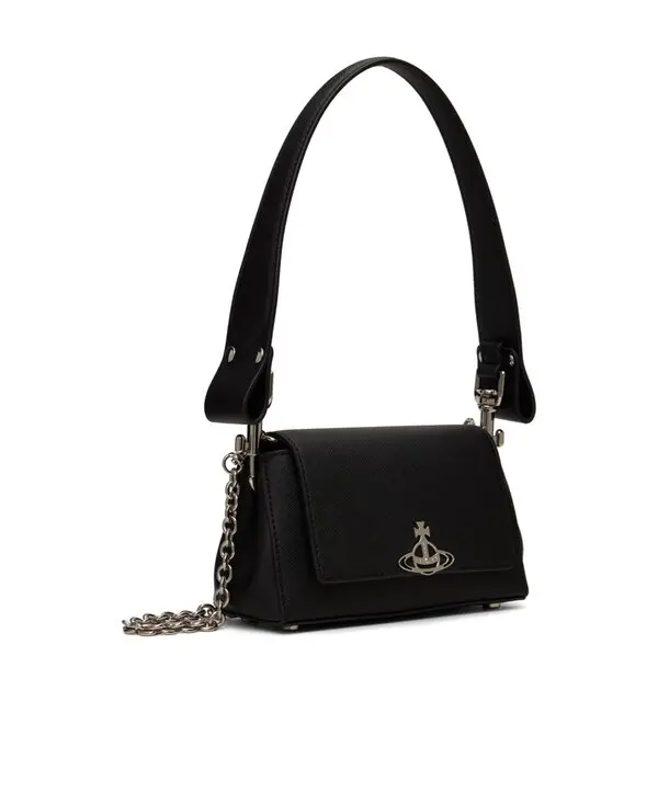 VIVIENNE WESTWOOD Orb Plaque Mini Shoulder Bag - Black
