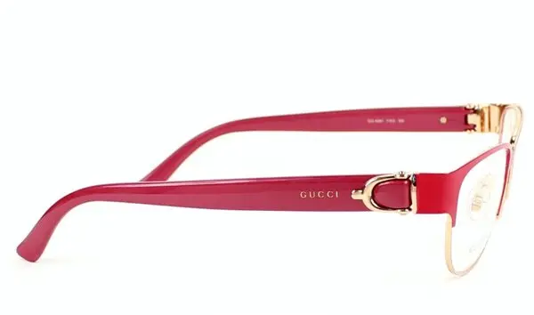 Gucci Eyeglasses With Logo Detail - Red