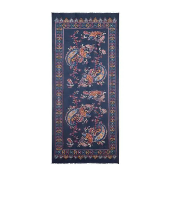Etro Floral Paisley Scarf - Blue