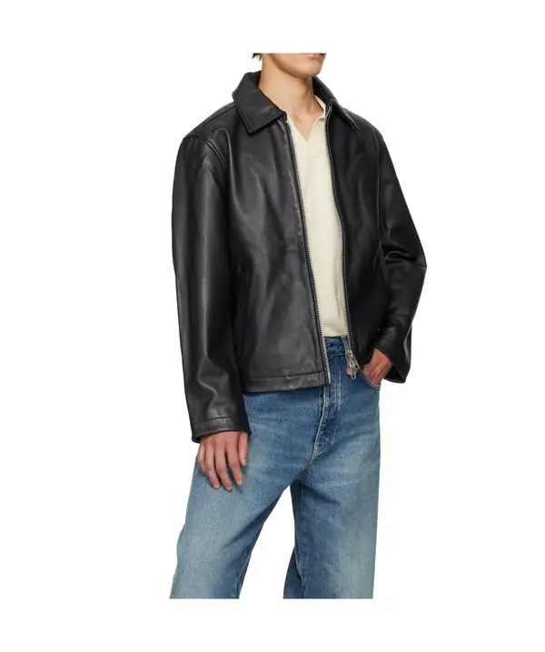 SUNFLOWER Leather Zip Jacket
