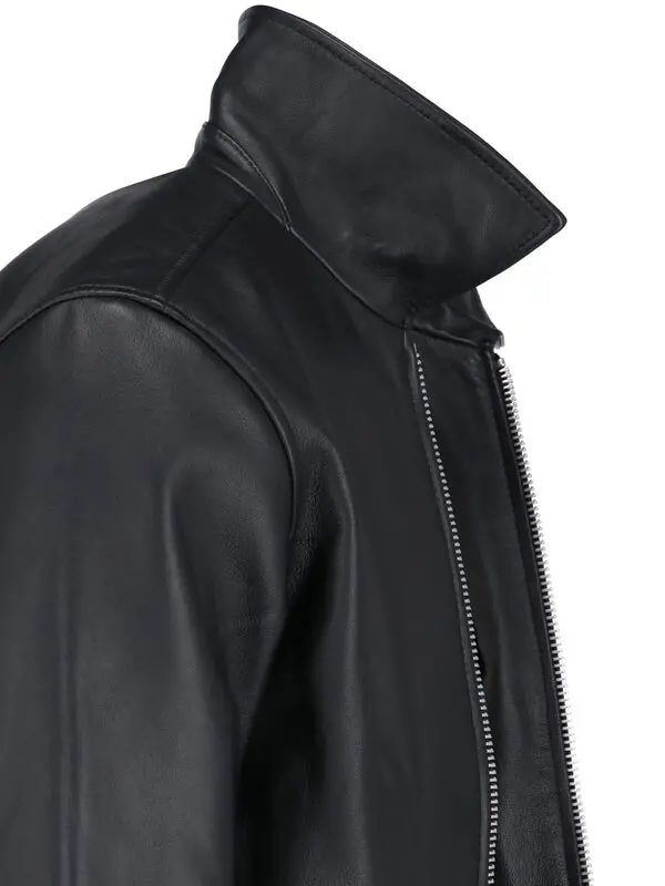 SUNFLOWER Leather Zip Jacket