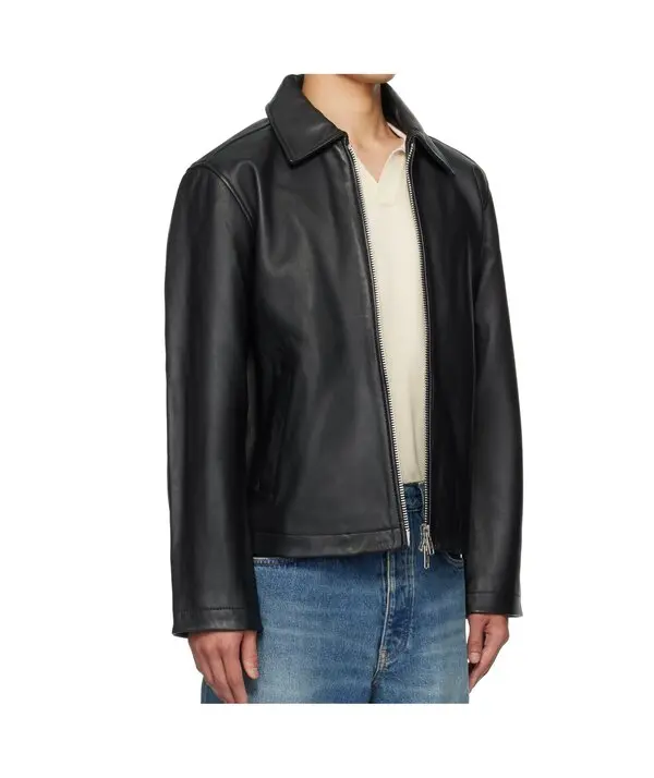 SUNFLOWER Leather Zip Jacket