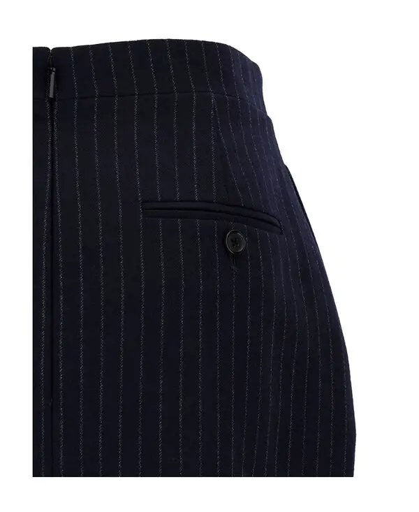 Saint Laurent Pinstriped Pencil Skirt