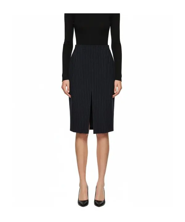 Saint Laurent Pinstriped Pencil Skirt