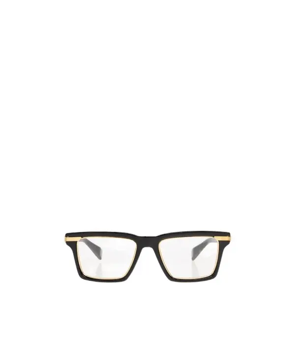 Balmain Logo Flat Mirror Eyeglasses - White