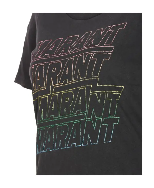 Isabel Marant Étoile Ziliani" Logo Print Crewneck T-shirt