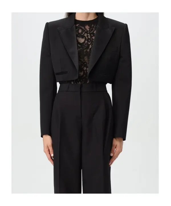 Dolce & Gabbana Gabardine Spencer Tuxedo Jacket - Black