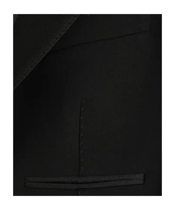 Dolce & Gabbana Gabardine Spencer Tuxedo Jacket - Black