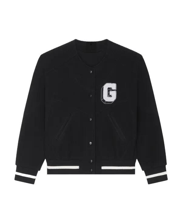 Givenchy G Patch Varsity Jacket - Black