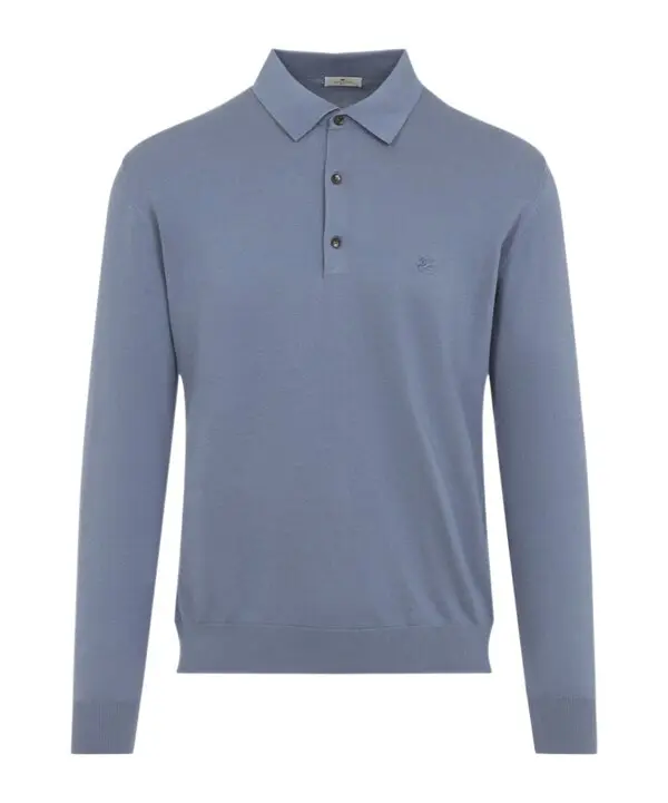 Etro Buttoned Polo Shirt - Gray