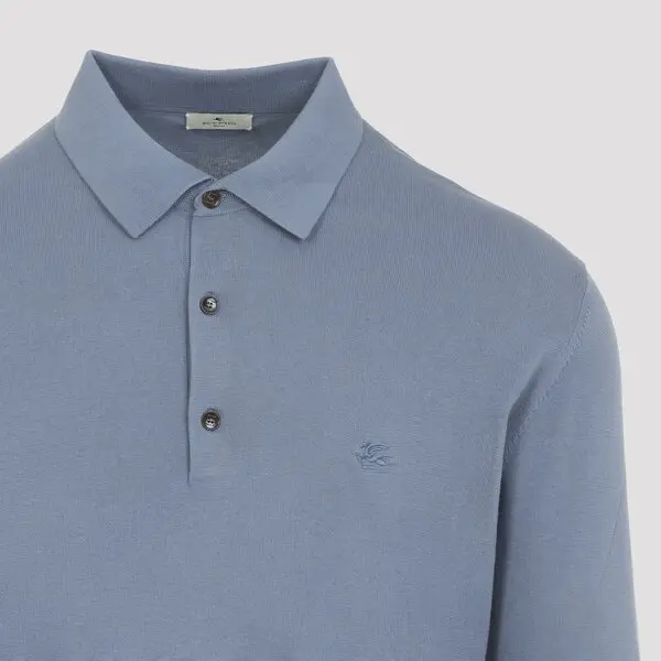 Etro Buttoned Polo Shirt - Gray