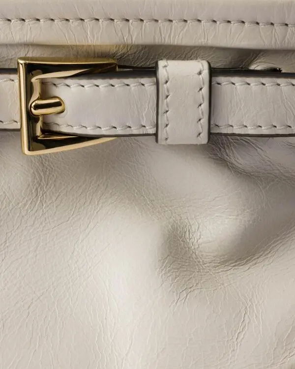 Prada Small Leather Shoulder Bag - White