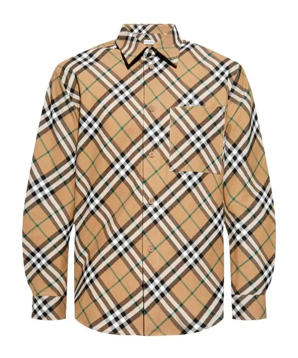 Burberry Check Printed Long Sleeved Shirt