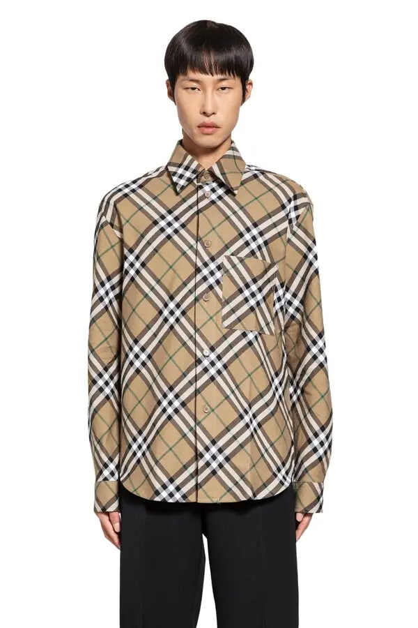 Burberry Check Printed Long Sleeved Shirt