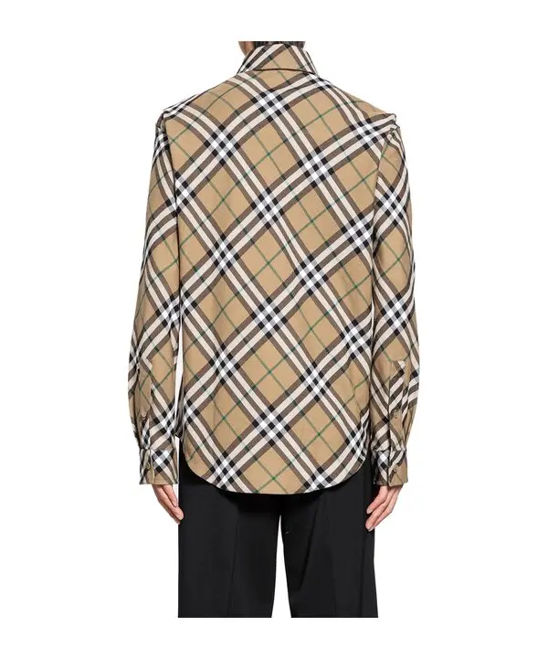 Burberry Check Printed Long Sleeved Shirt