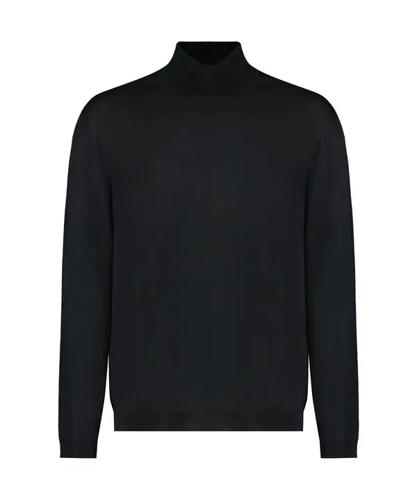 ROBERTO COLLINA Turtleneck Knit Sweater - Black