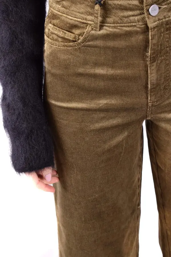 Paige High-waisted Wide-leg Corduroy Pants