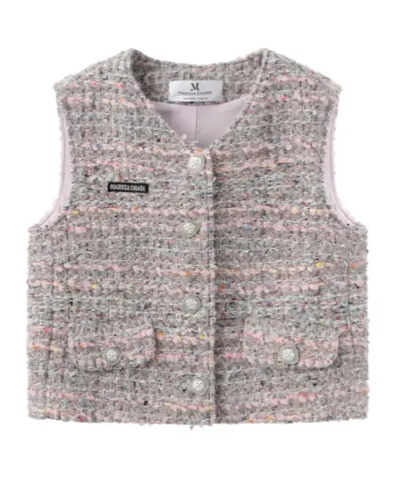 Marissa Chiara Sleeveless V-neck Vest - Pink