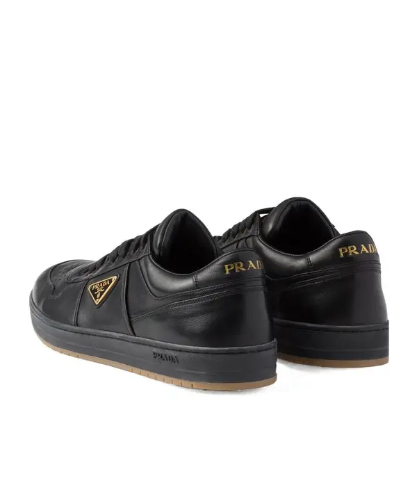 Prada Triangle-logo Low-top Sneakers - Black