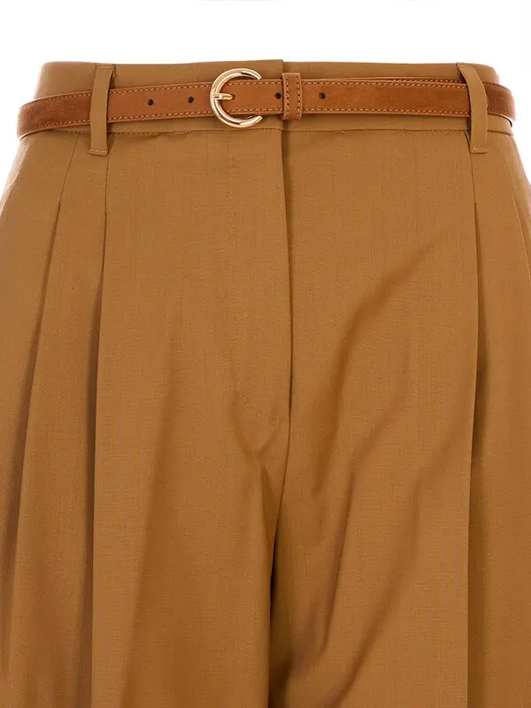 Max Mara Bacio Belted Pleated Trousers