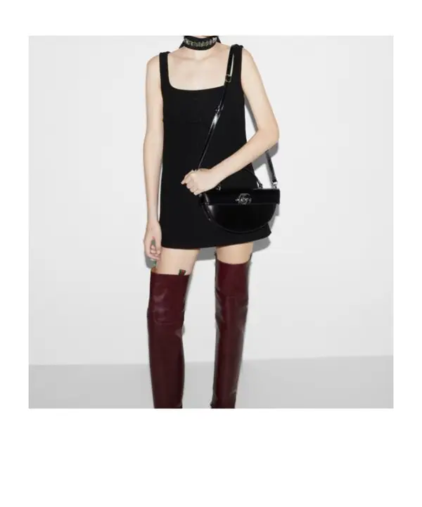 Gucci Small Half-moon Top Handle Bag - Black