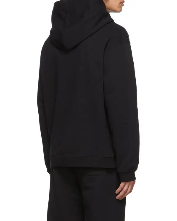 Gucci Logo Mirror Print Hoodie - Black