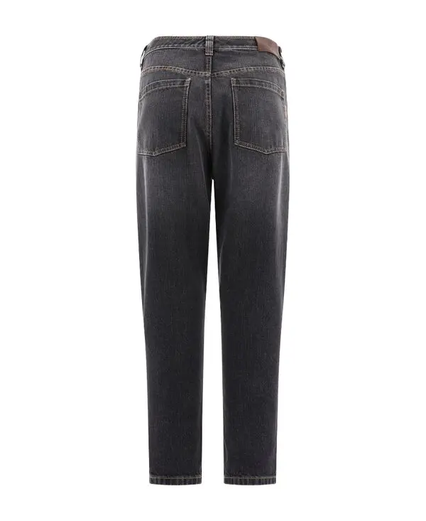 Brunello Cucinelli Tapered Leg Jeans - Black