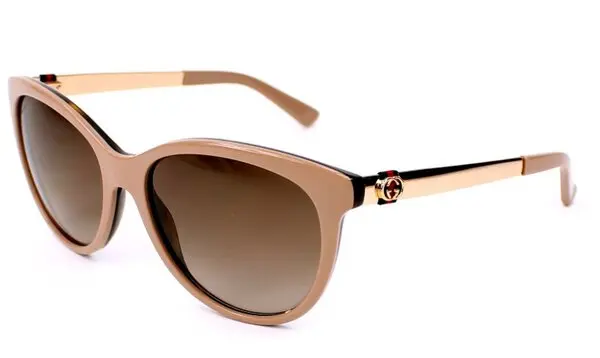 Gucci Logo Detail Cat Eye Sunglasses - Brown