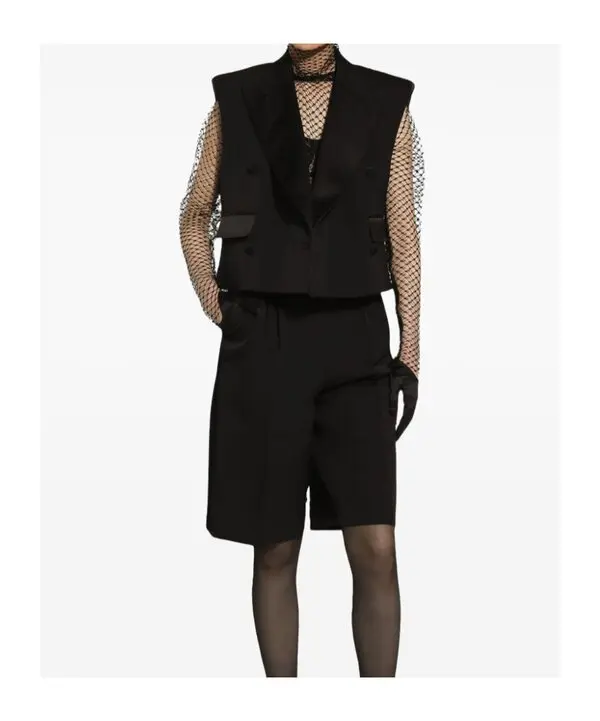 Dolce & Gabbana Double-breasted Gabardine Tuxedo Vest