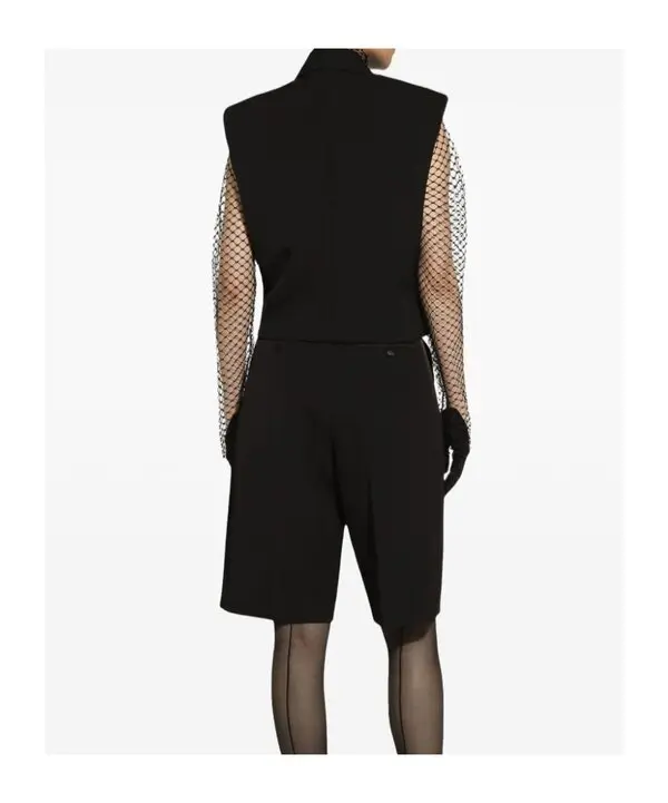 Dolce & Gabbana Double-breasted Gabardine Tuxedo Vest