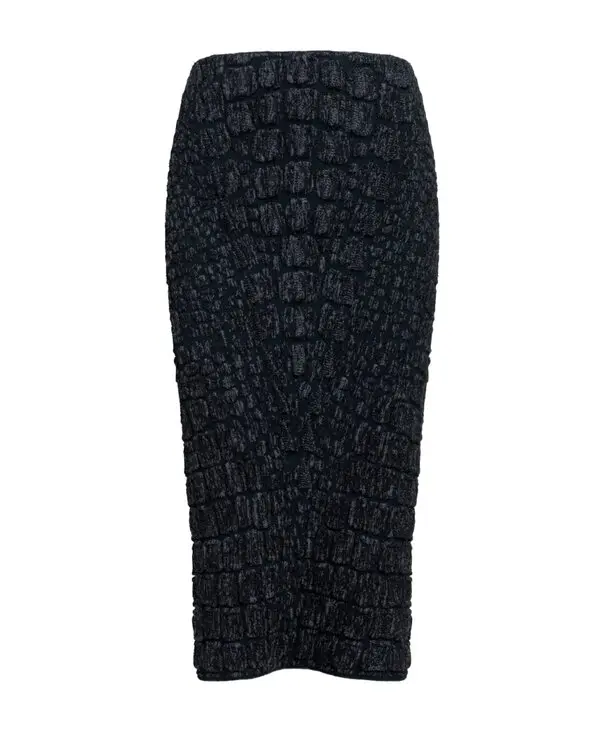 Alaïa Embossed Jacquard Pencil Skirt