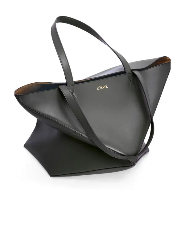 Loewe Puzzle Fold Large Tote Bag - Black