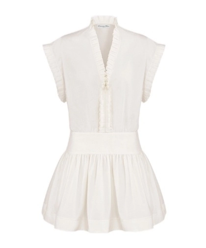 Dior Dioriviera Short Flared Dress - White