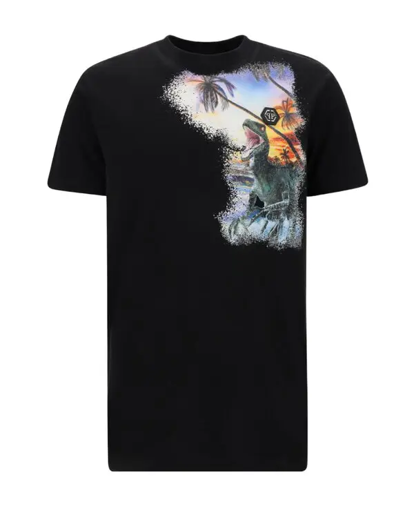 Philipp Plein Hawaii Graphic T-shirt - Black