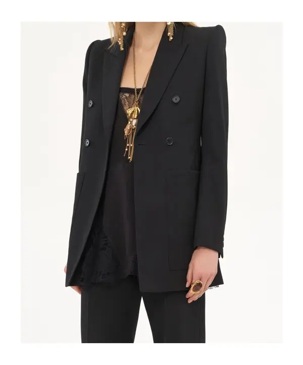 Chloé Double-breasted Tailored Wool Dress