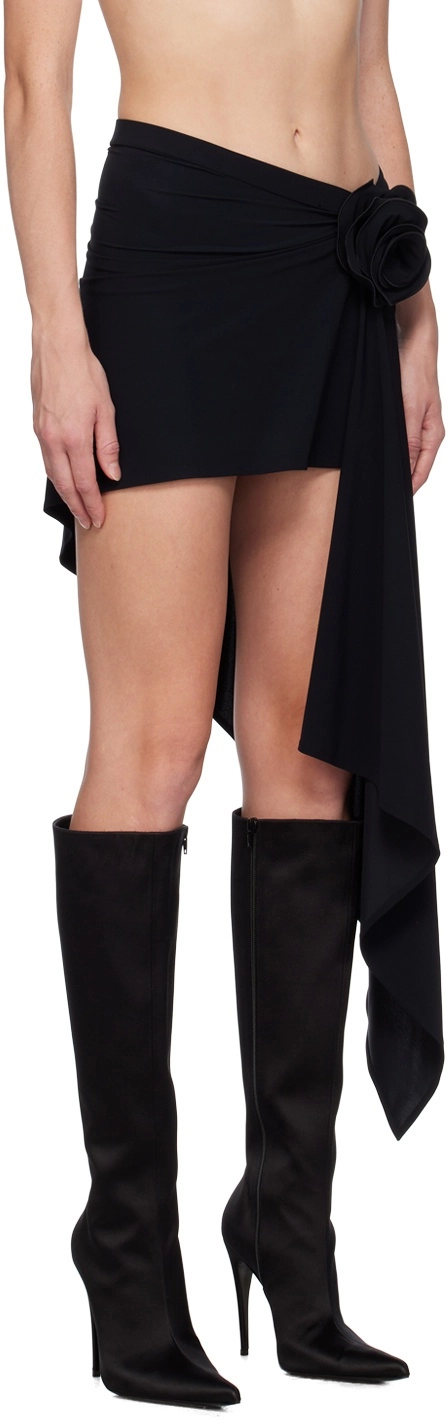 Magda Butrym Asymmetrical Draped Swim Skirt - Black
