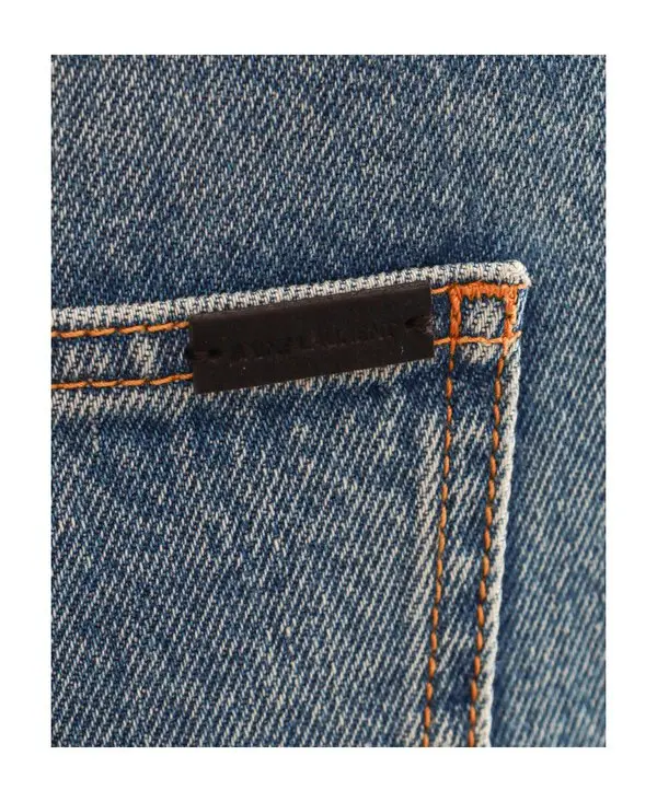Saint Laurent High-rise Straight-leg Jeans - Blue