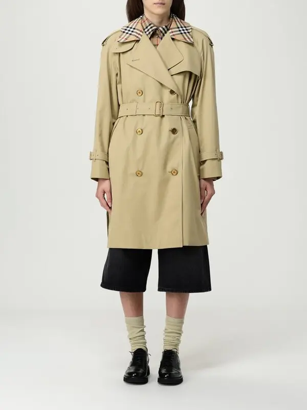 Burberry Double Breasted Belted Trench Coat