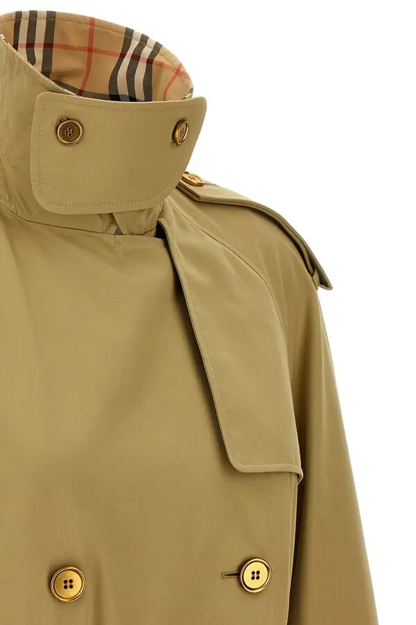 Burberry Double Breasted Belted Trench Coat