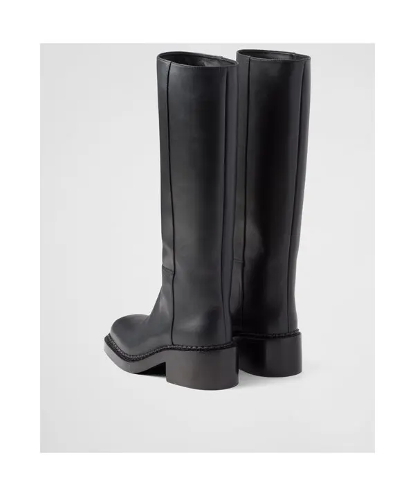 Prada Square-toe Knee-high Boots