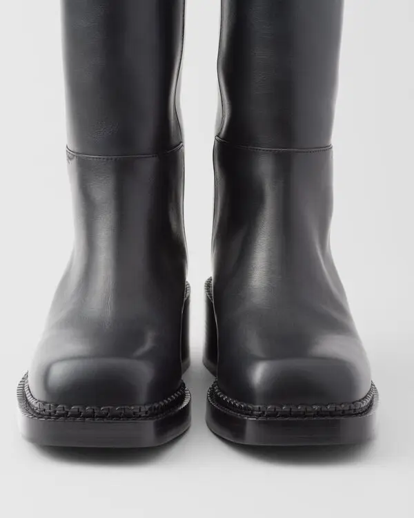 Prada Square-toe Knee-high Boots