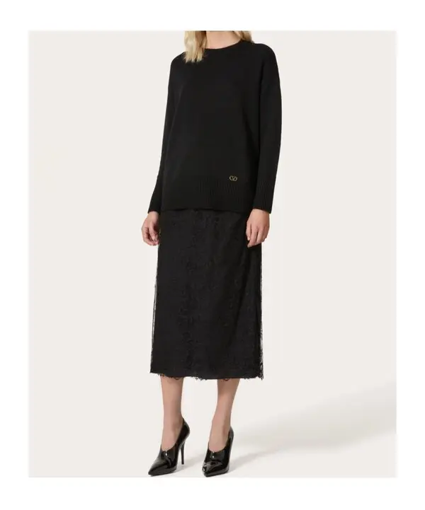 Valentino Garavani Lace Midi Skirt