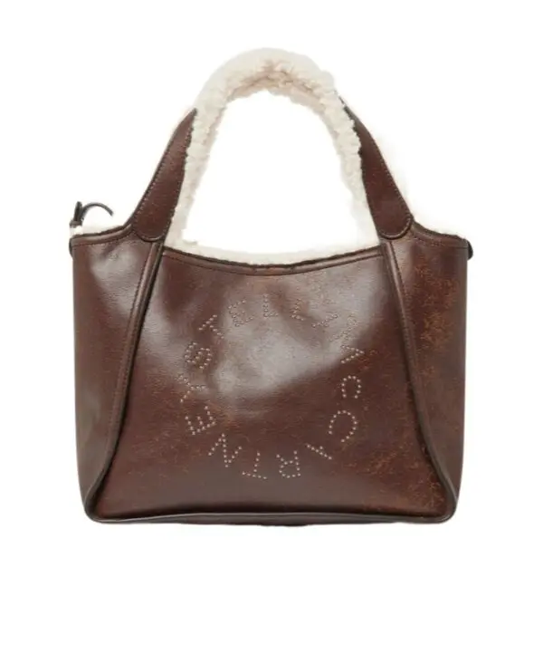 Stella McCartney Logo Crossbody Tote Bag - Espresso