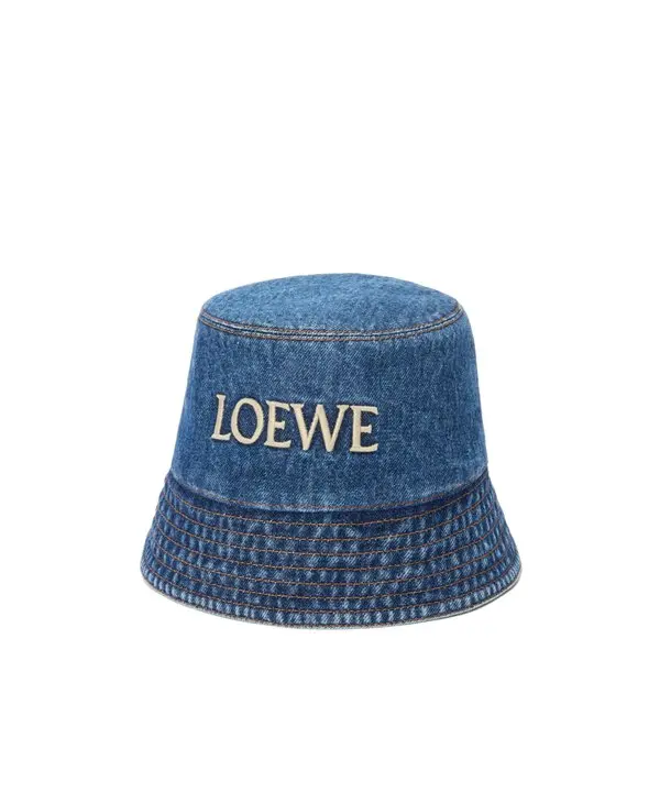 Loewe Denim Bucket Hat - Blue